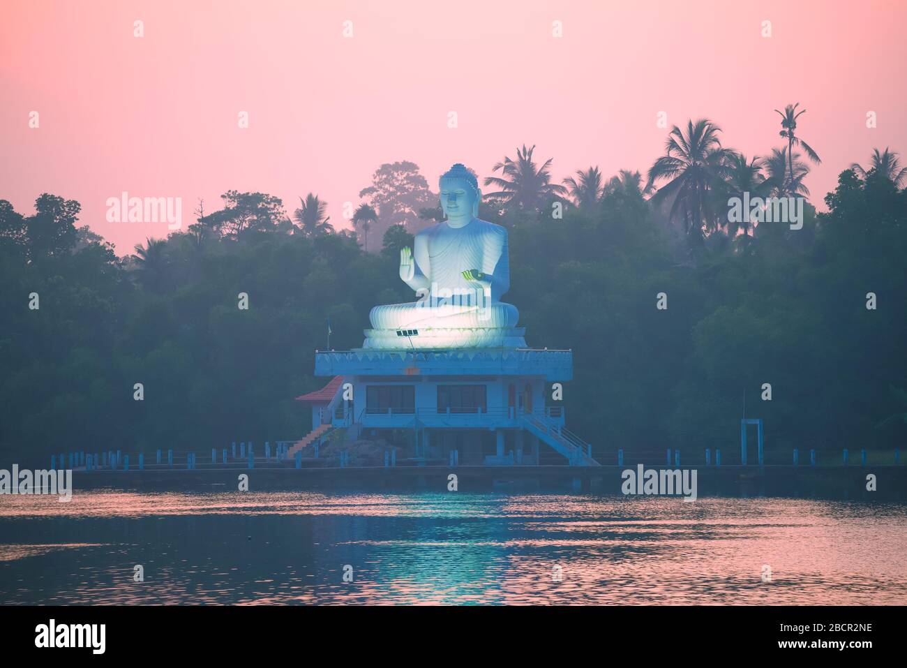 BENTOTA, SRI LANKA - FEBRUARY 16, 2020: Sculpture of a sitting Buddha ...