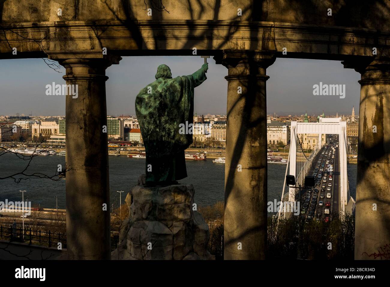 Hungary, Budapest - the statue commemorating St Gerhard (Gerardo ...