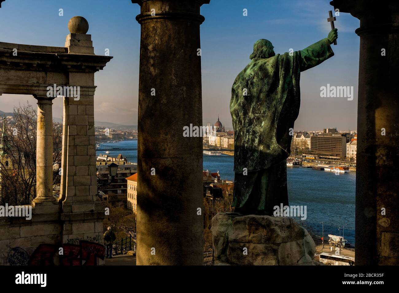 Hungary, Budapest - the statue commemorating St Gerhard (Gerardo ...