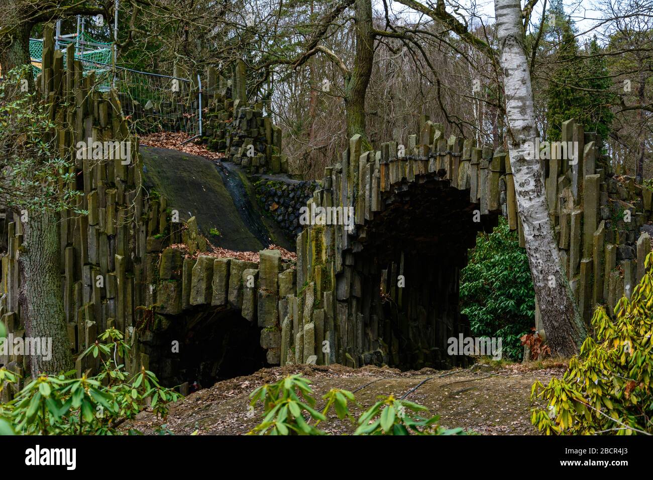 Basalt column Restoration of the magnificent Rakotzbrucke tourist ...