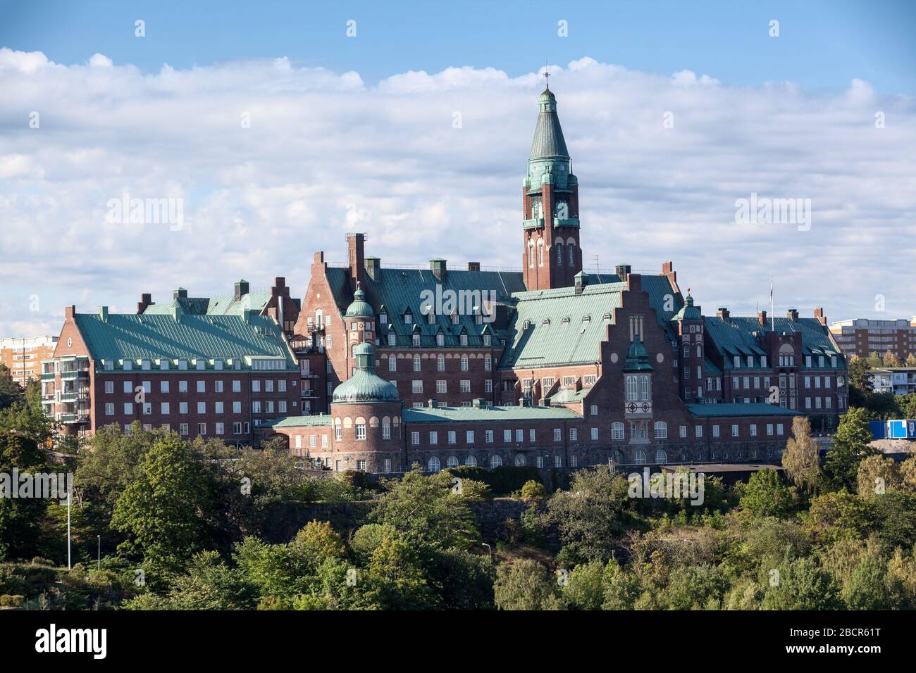 STOCKHOLM, SWEDEN-JUN, 2018: Monumental ancient building of Danvikshem ...