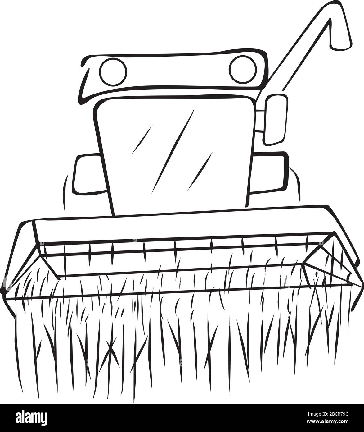 Combine harvester Black and White Stock Photos & Images - Alamy