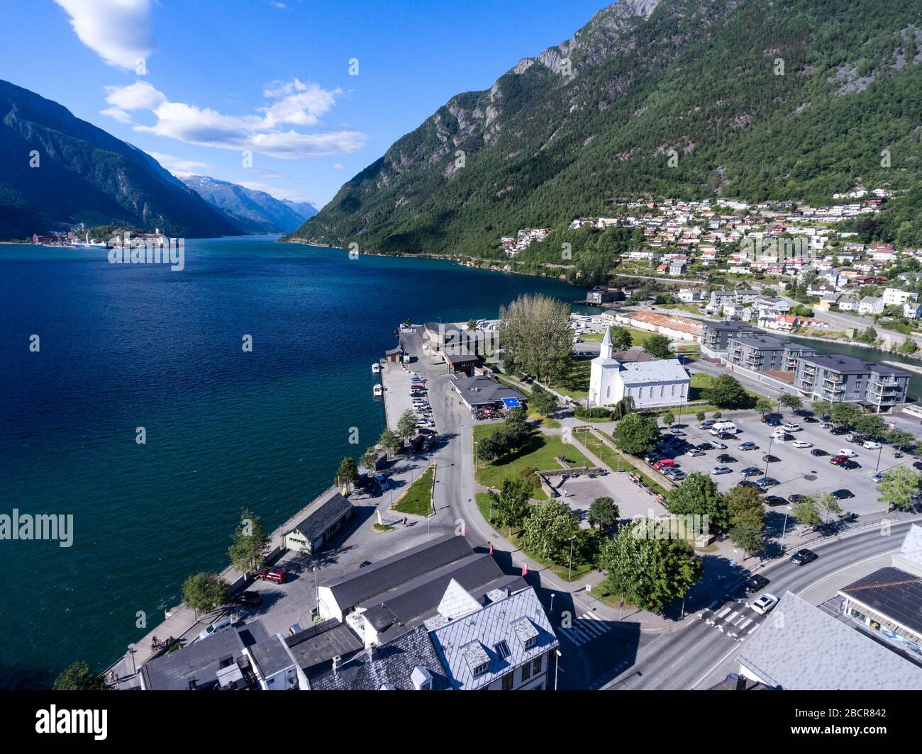 ODDA, HORDALAND, NORWAY-CIRCA JUL, 2018: Kyrkjesoga longship type ...