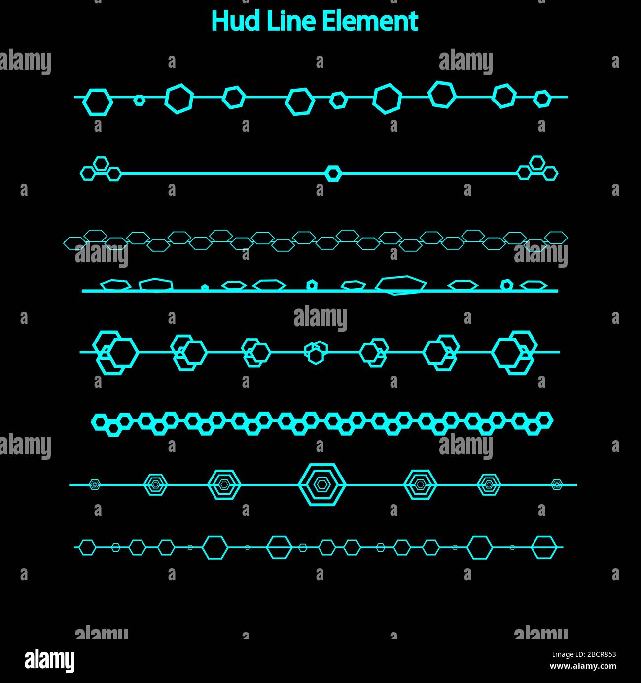 Set of hud line elements,Futuristic Sci Fi Modern User Interface Set ...