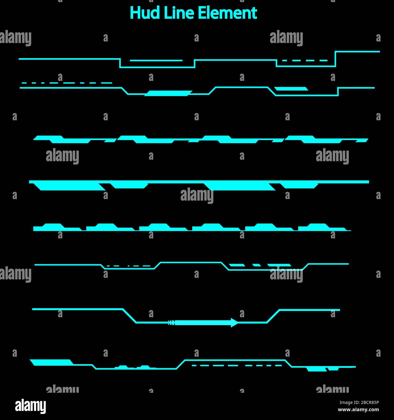 Set of hud line elements,Futuristic Sci Fi Modern User Interface Set ... Set of hud line elements,Futuristic Sci Fi Modern User Interface Set ...