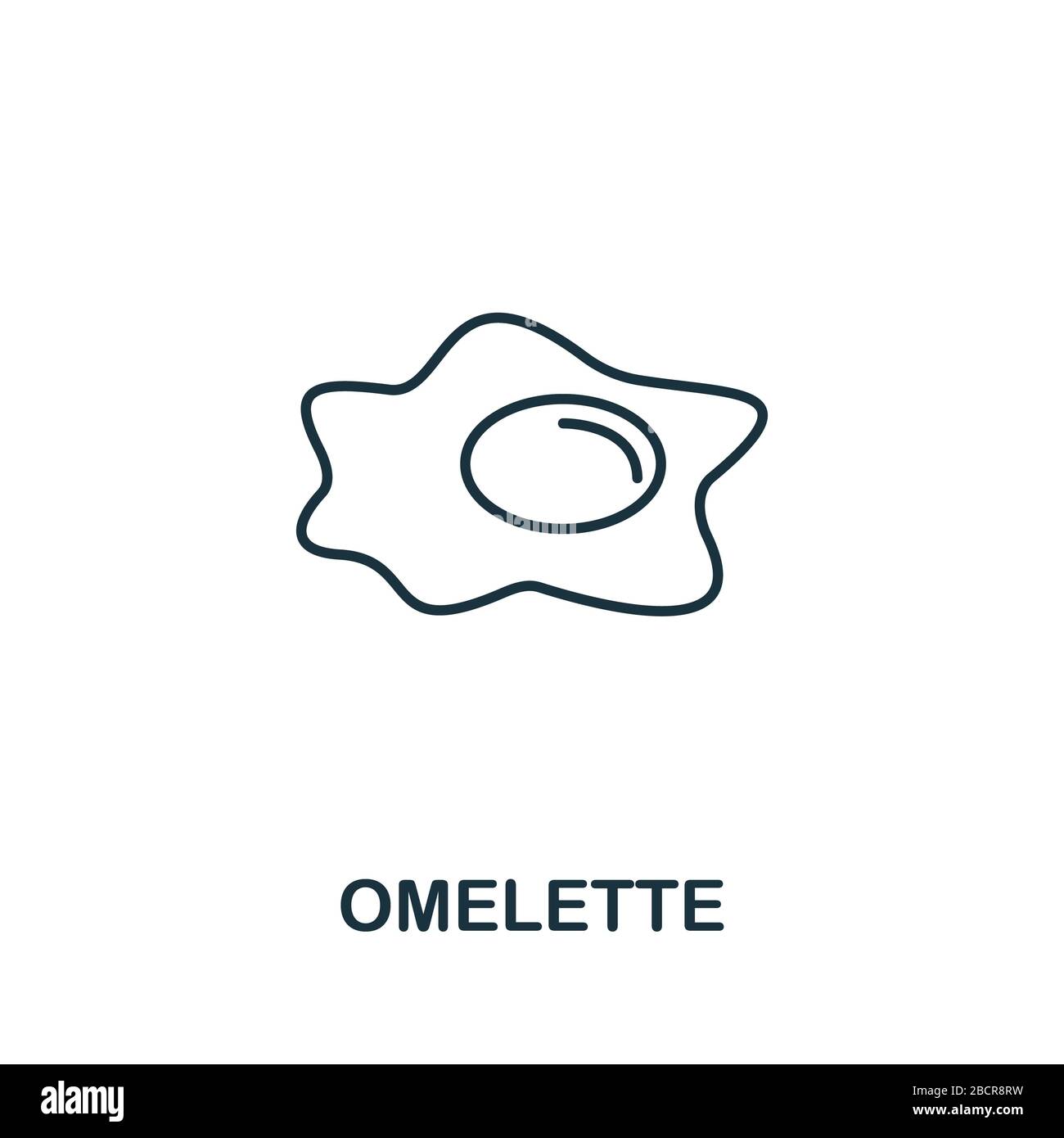 Omelette icon from fastfood collection. Simple line element Omelette ...