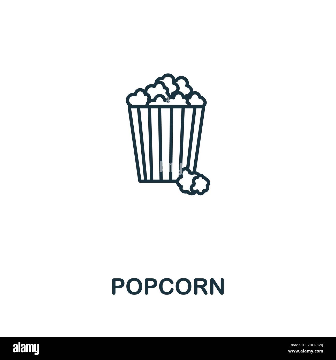 Popcorn icon from fastfood collection. Simple line element Popcorn ...