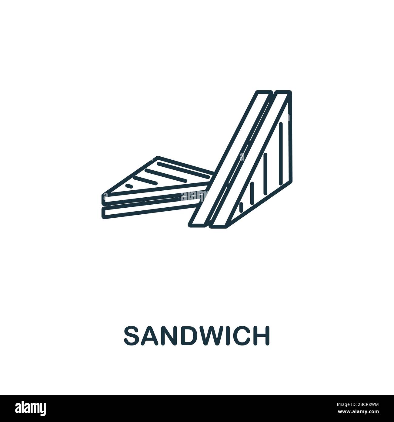 Sandwich icon from fastfood collection. Simple line element Sandwich ...