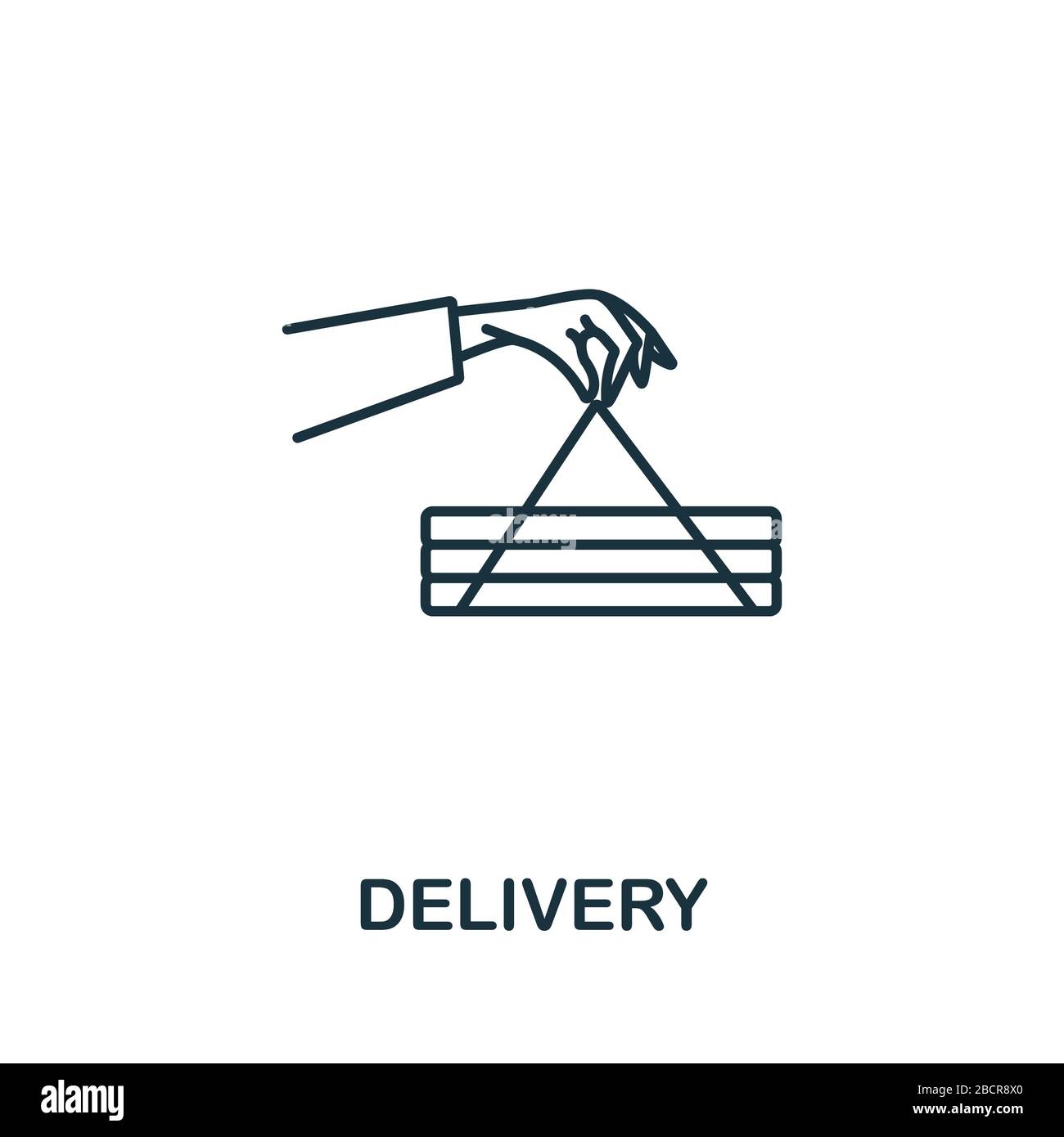 Delivery icon from fastfood collection. Simple line element Delivery ...