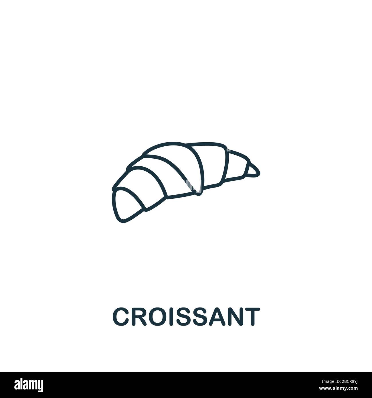 Croissant icon from fastfood collection. Simple line element Croissant ...