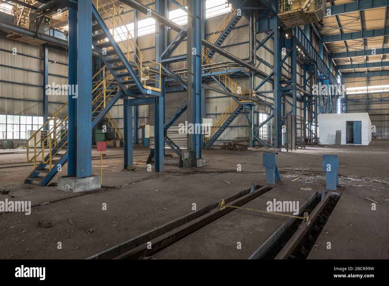 interior of an abandoned factory house building Stock Photo - Alamy