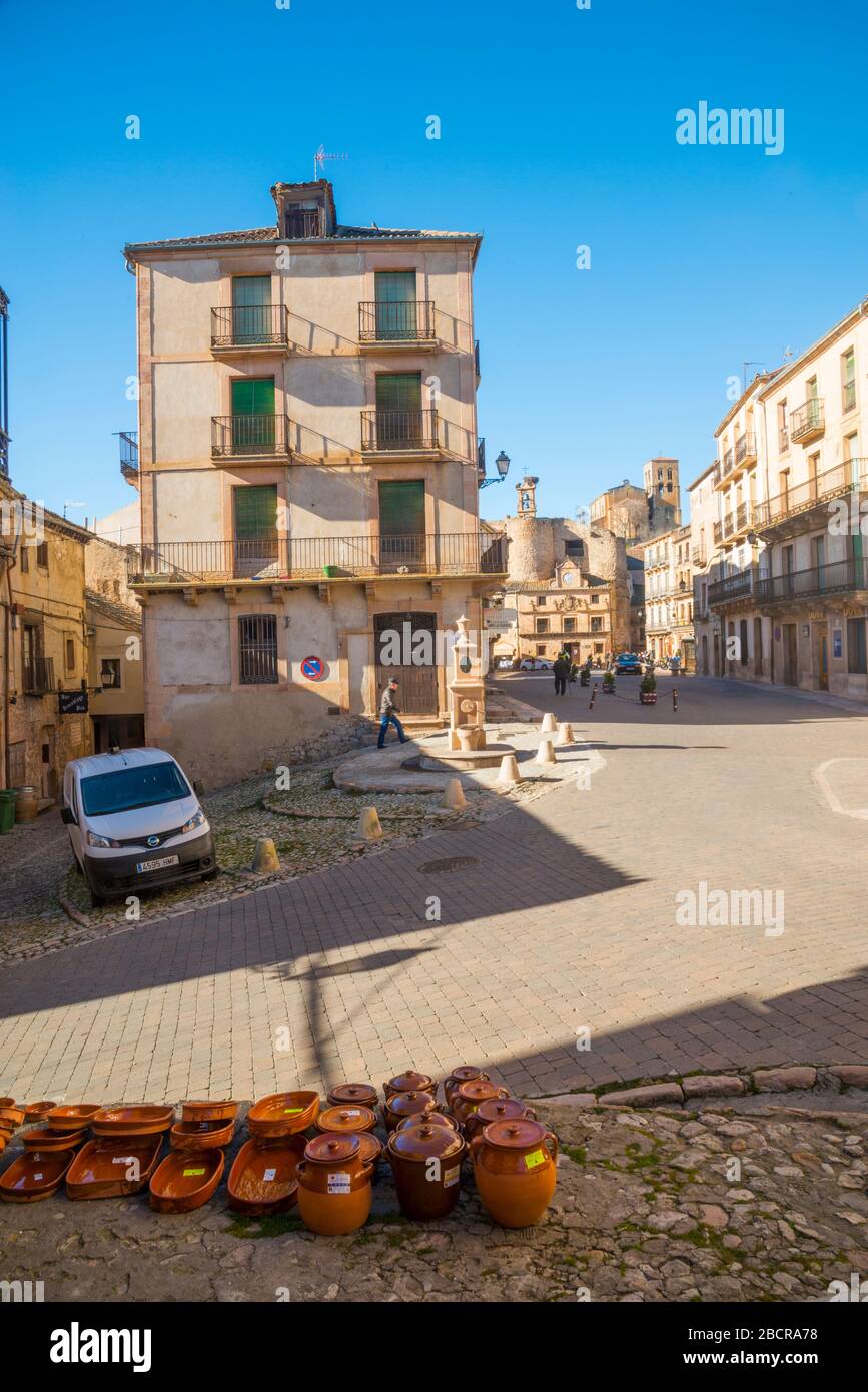 Street. Sepulveda, Segovia province, Castilla Leon, Spain Stock Photo ...