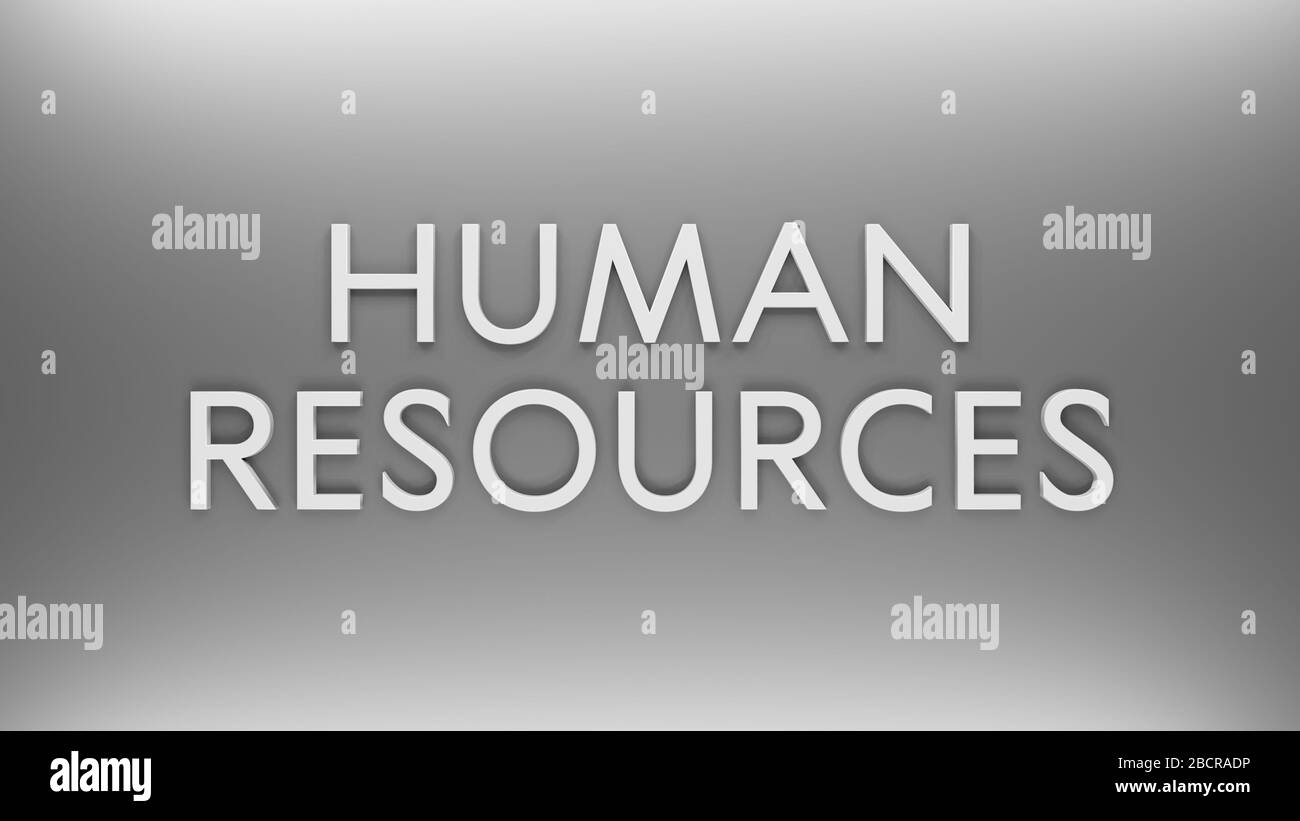 Human Resources business concept, 3D Illustration, flat lay view ...