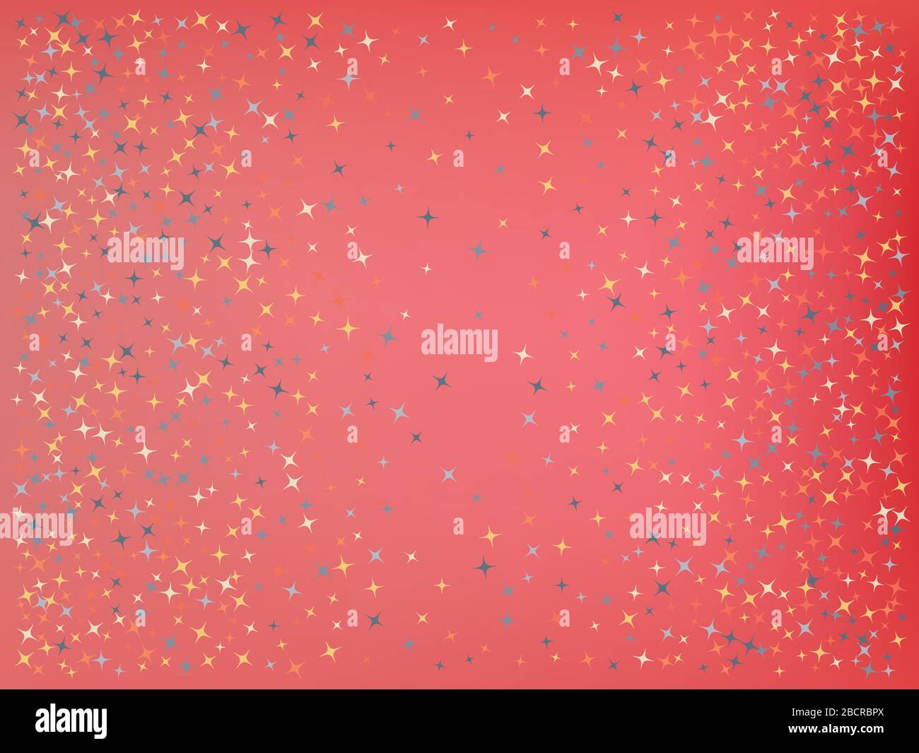 Coral color background. Stars confetti. Professional colorific design ...