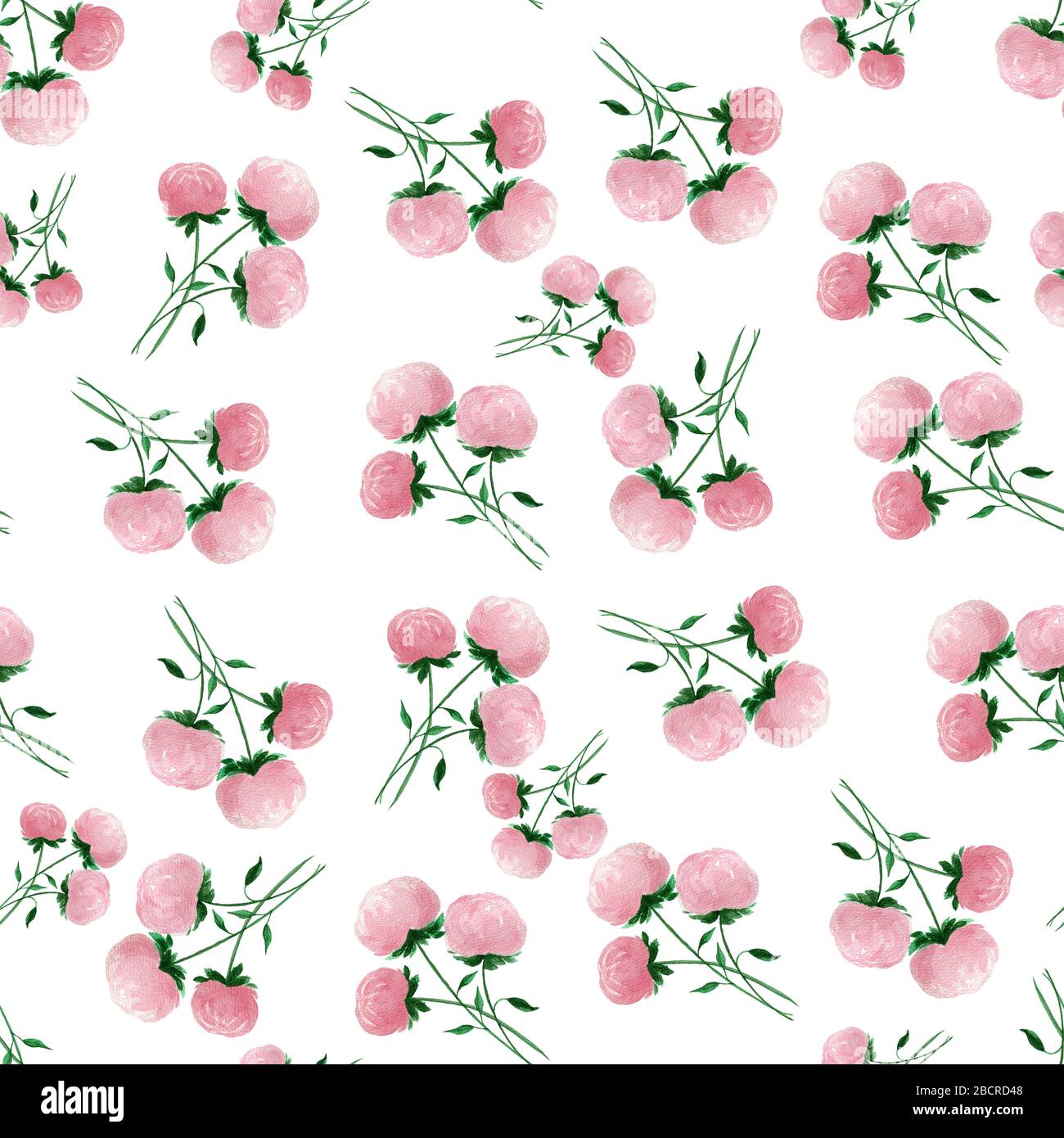 seamless repeat pattern with peonies flowers, watercolor botanical ...