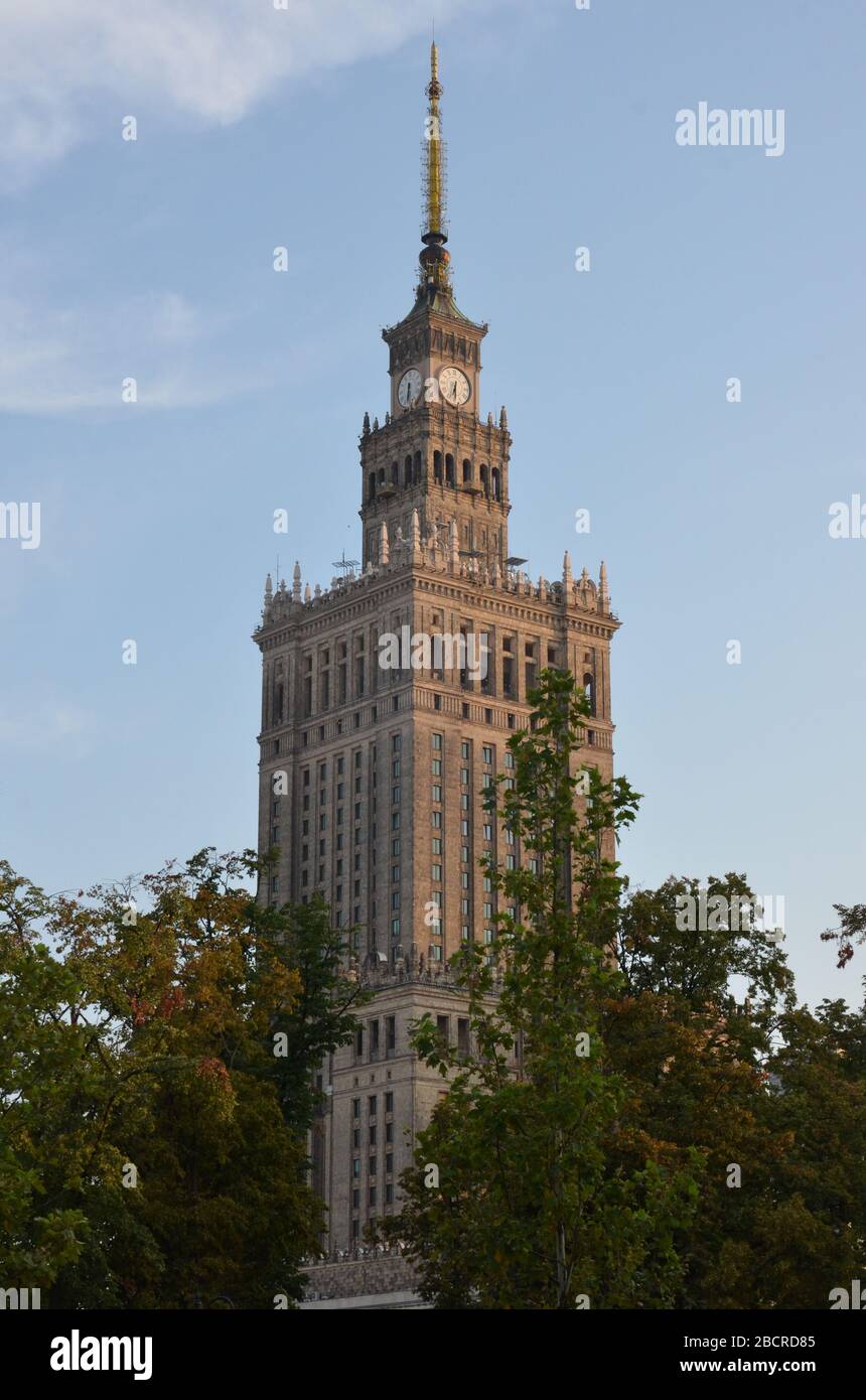Exterior of the Palace of Culture and Science (PKiN), built 1955 ...