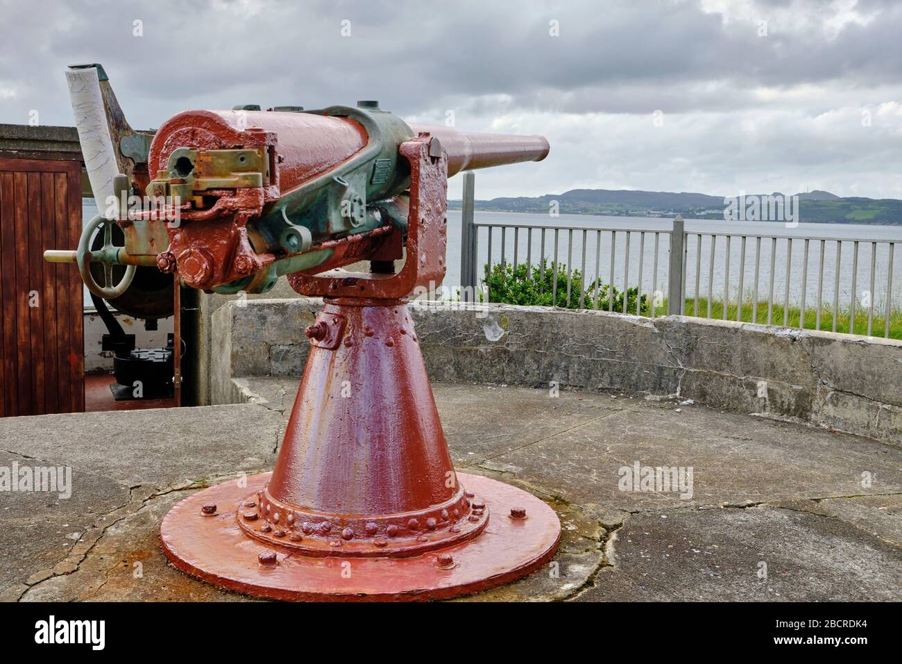 An anti-aircraft gun at Fort Dunree, Dunree Head, Donegal, Ireland ...