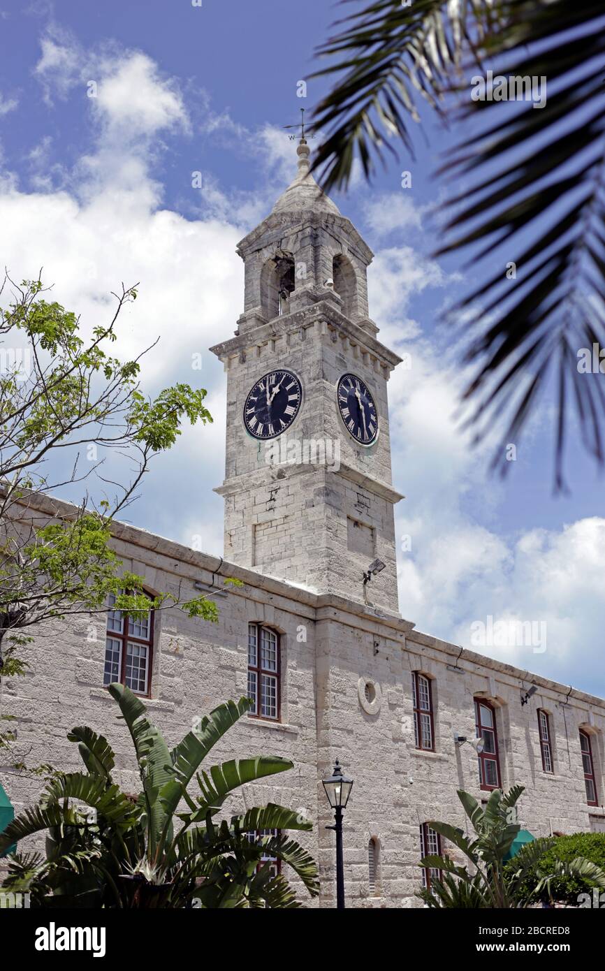 Clock tower shopping mall royal naval dockyard High Resolution Stock ...