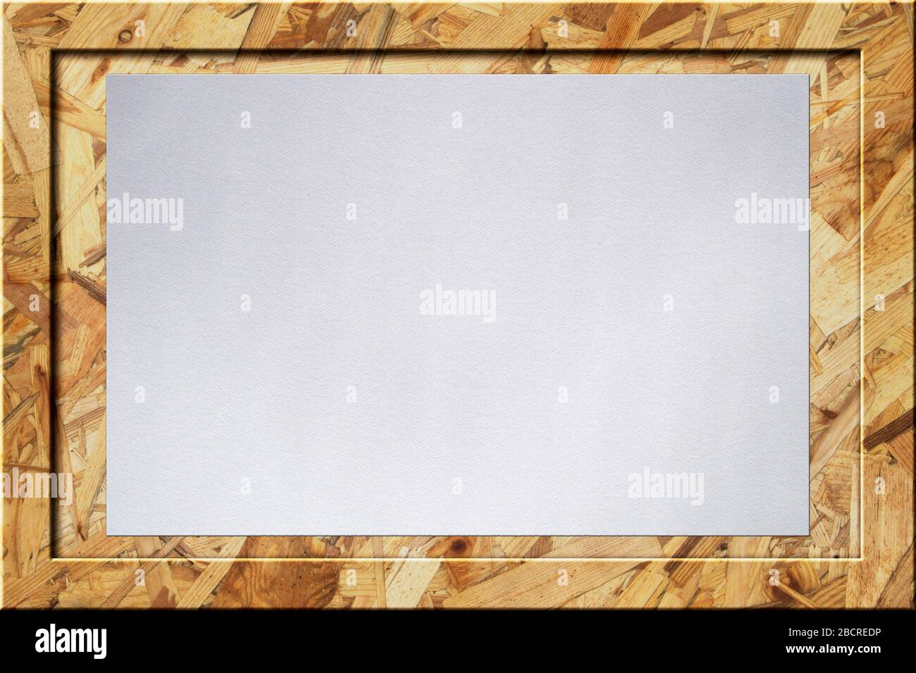 OSB wooden blank notice-board wood notice board billboard Stock Photo ...