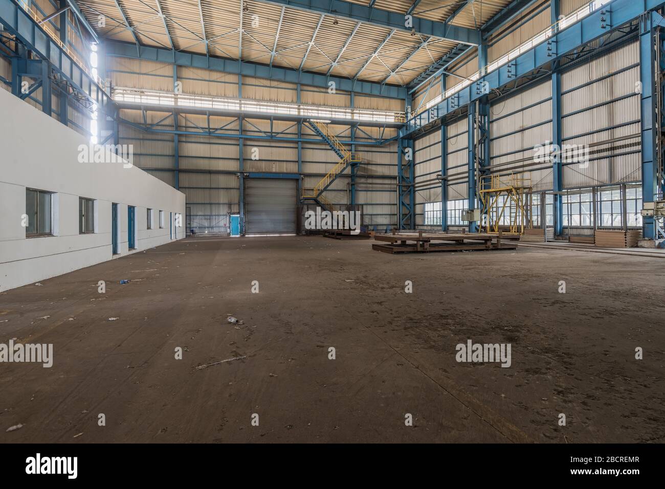 interior of an abandoned factory house building Stock Photo - Alamy