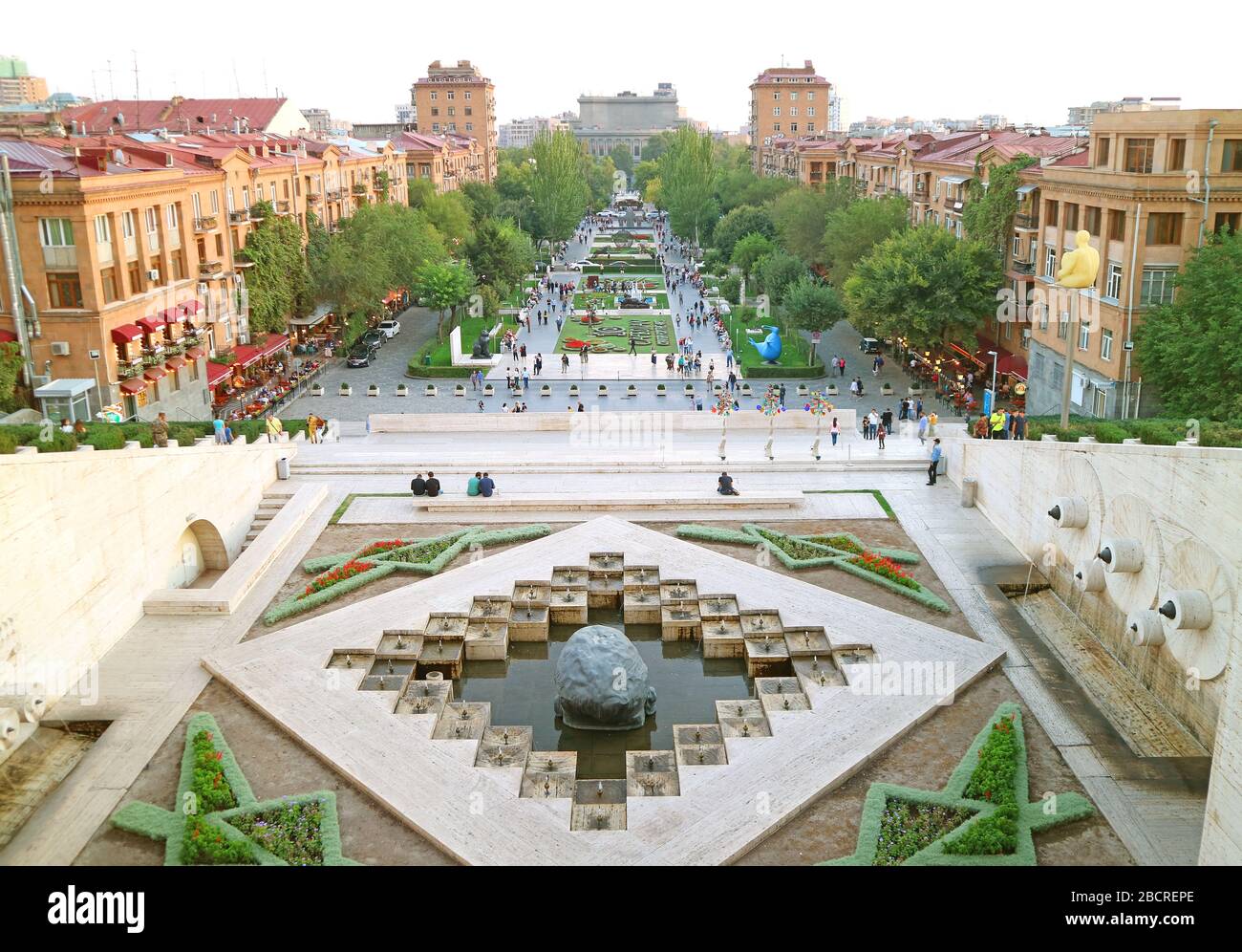Stunning City View of Yerevan As Seen From the Yerevan Cascade, Famous ...