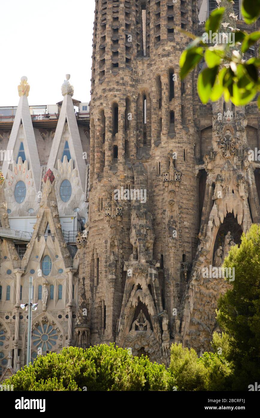 La Sagrada Familia, the Roman Catholic Church in Barcelona, Spain ...
