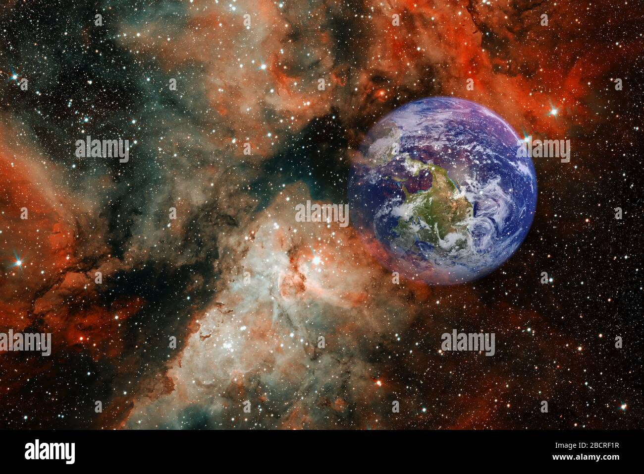 Planet Earth in outer space. Elements of this image furnished by NASA ...