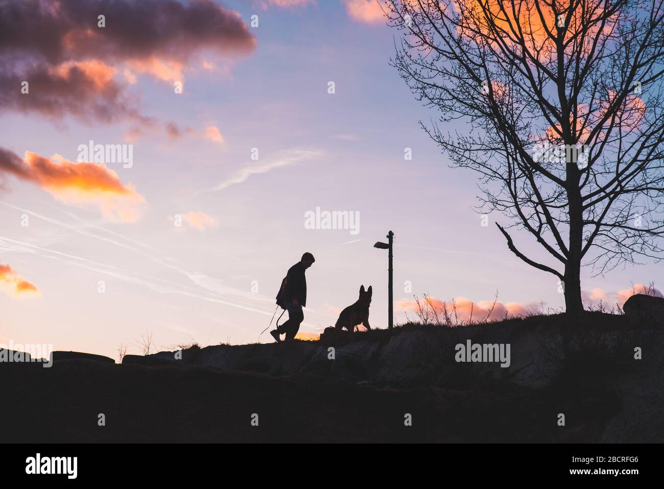 Male sprinter in silhouette hi-res stock photography and images - Alamy