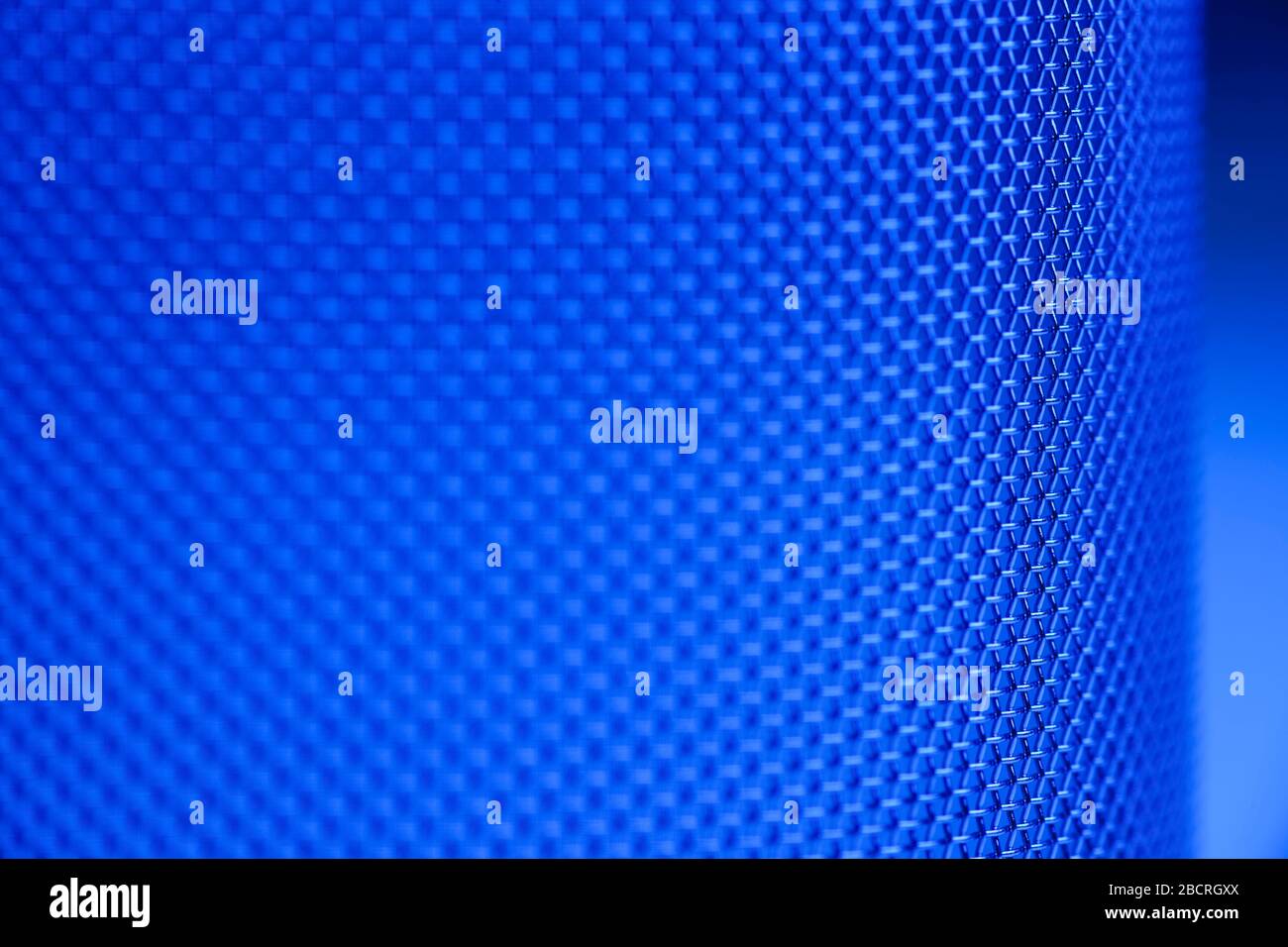 Close-up of a mesh of a sieve in blue - technical background Stock ...