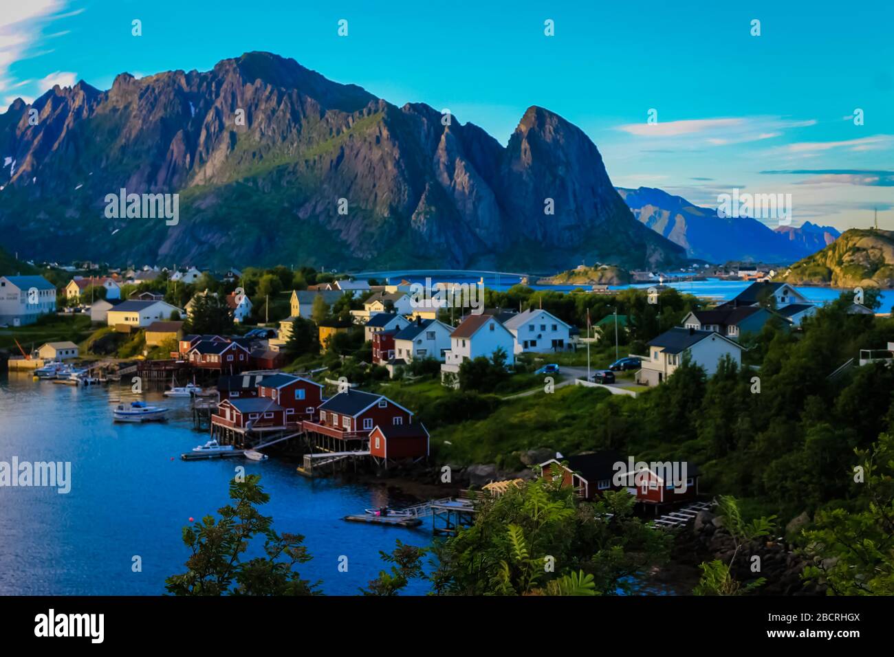 Stunning views from Reine at the Lofoten Island Stock Photo - Alamy