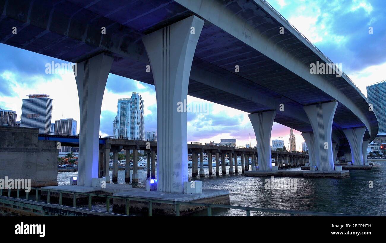 The Bridges at Miami Downtown Stock Photo - Alamy