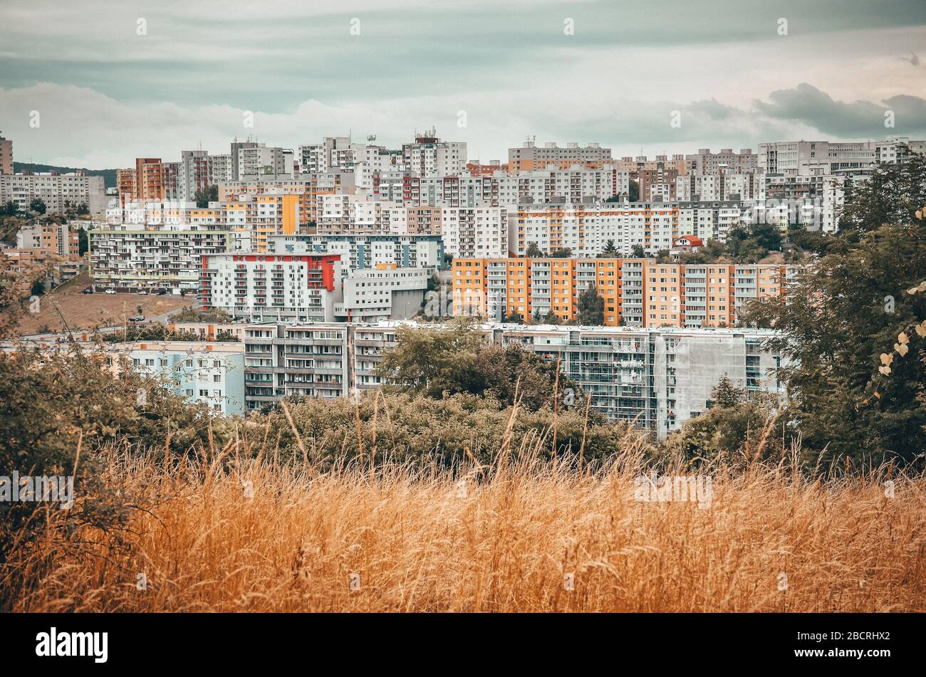 Apartment block night windows hi-res stock photography and images - Alamy