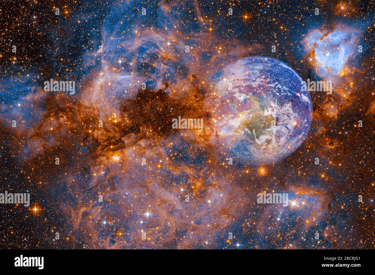 Planet Earth in outer space. Elements of this image furnished by NASA ...
