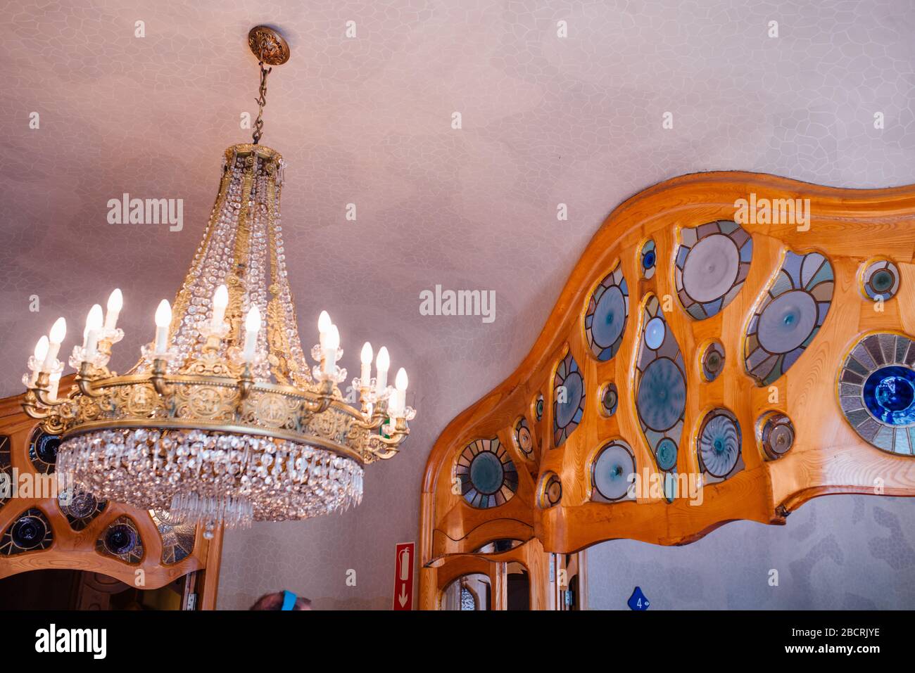 the interior of the famous Casa Batllo, restored by Antonio Gaudi and ...