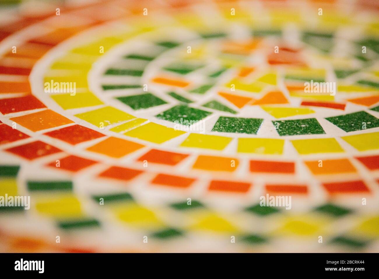 Ceramic colors table Stock Photo - Alamy