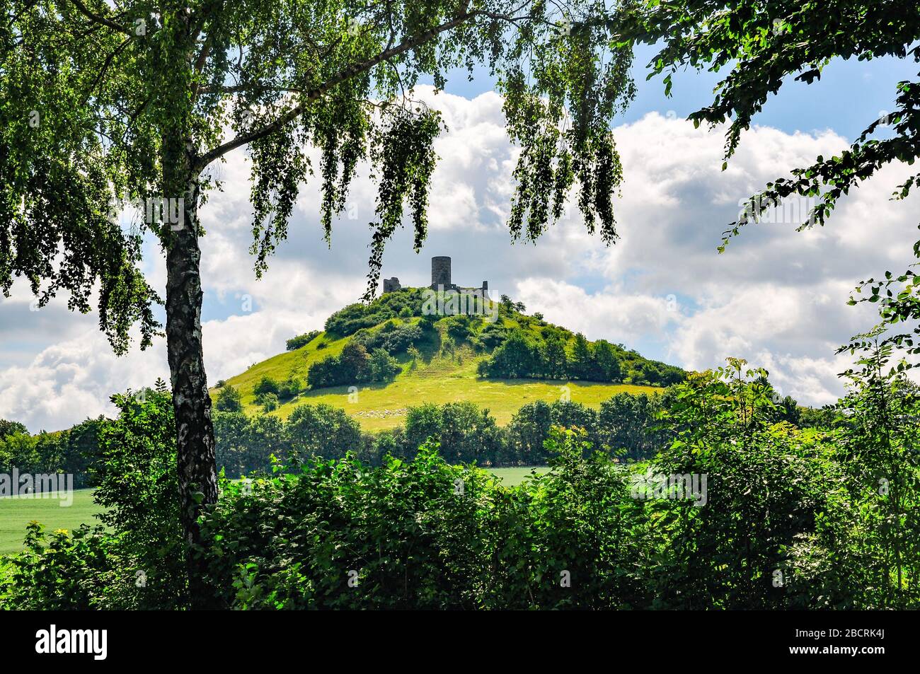 ruins of ancient robber knight castle desenberg at warburg, germany ...