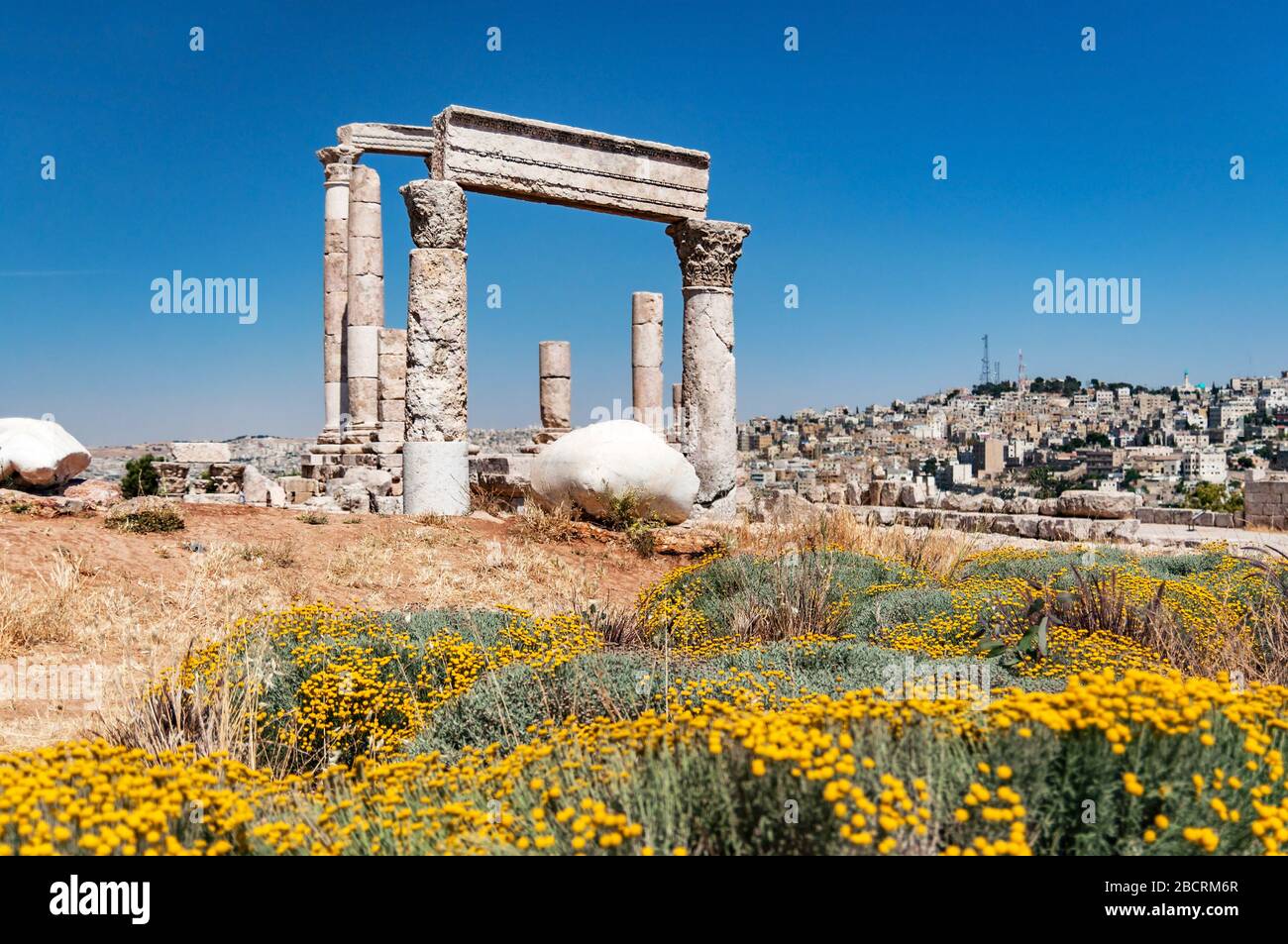 ancient roman citadel on mountain in amman, jordan Stock Photo - Alamy