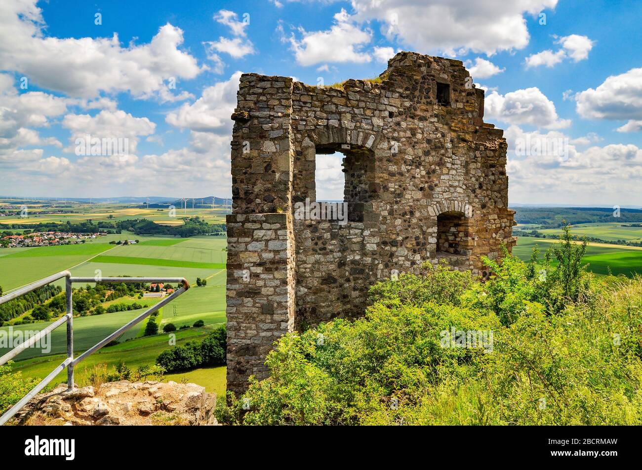 ruins of ancient robber knight castle desenberg at warburg, germany ...