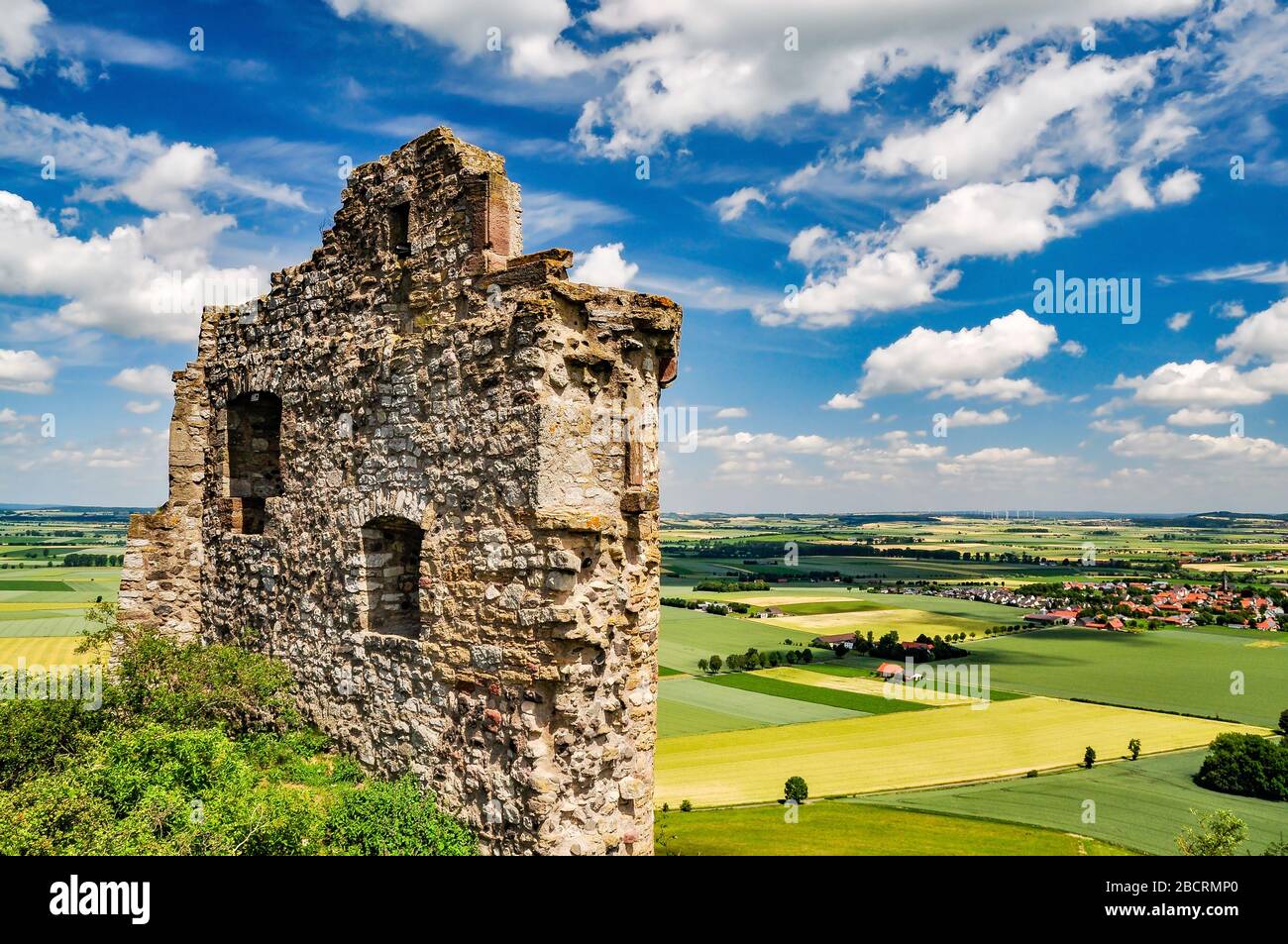 ruins of ancient robber knight castle desenberg at warburg, germany ...