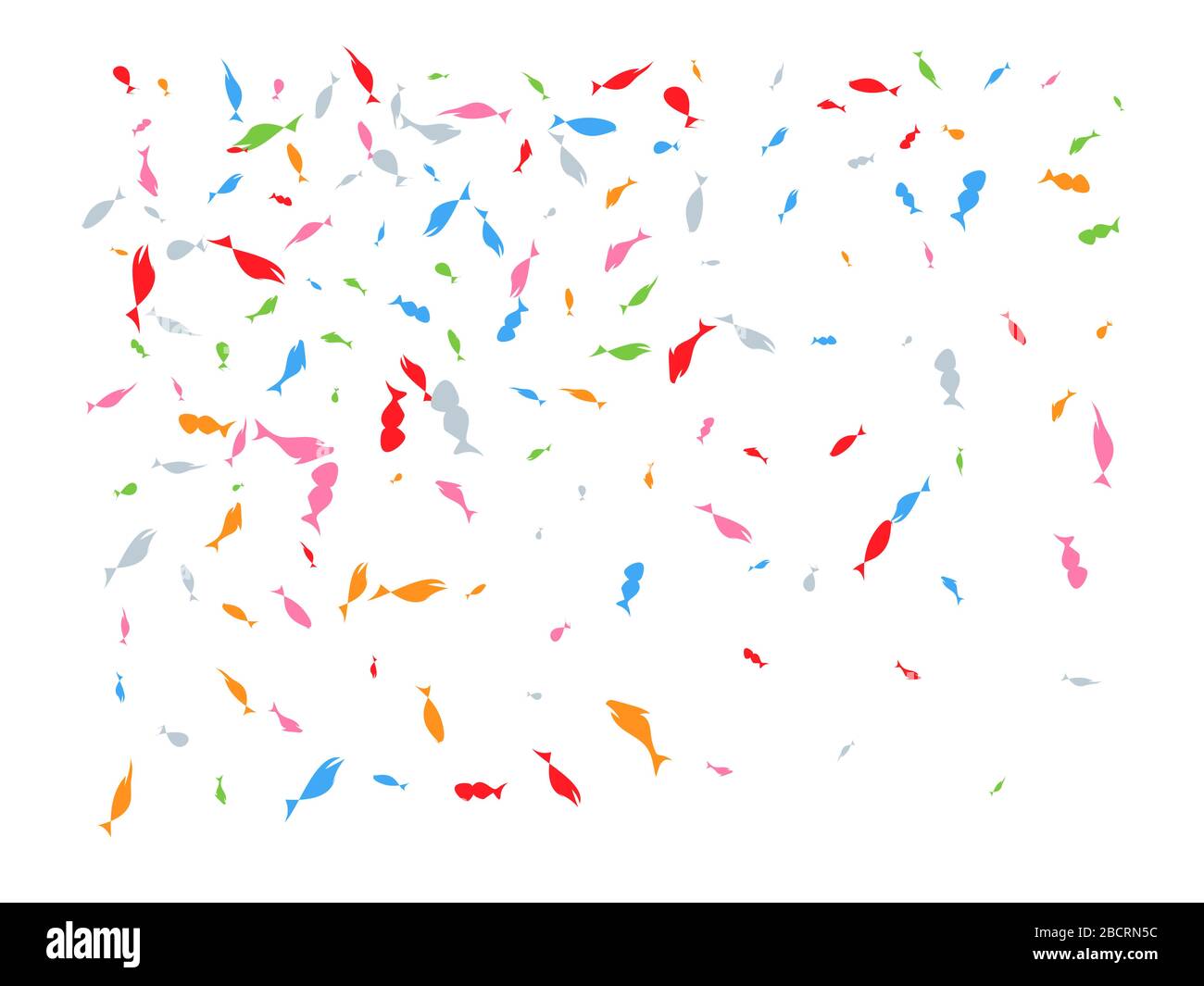 Colored hand drawn fish digital. Colored confetti backgrounds. Confetti ...