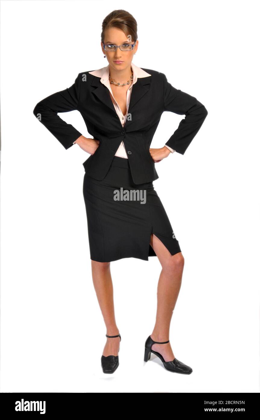 The attractive business woman in formal clothes Stock Photo - Alamy