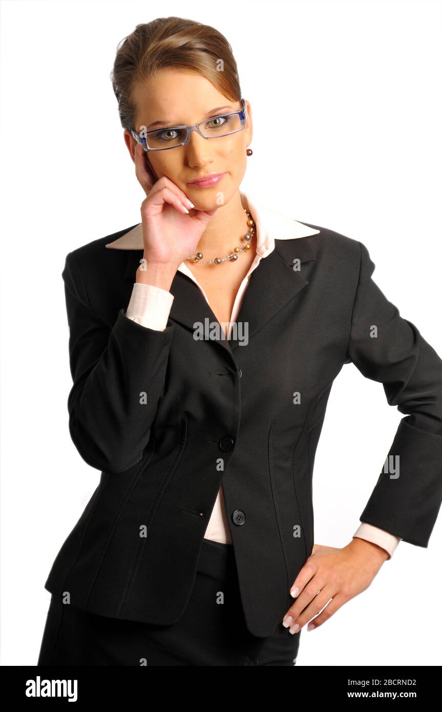 The sad attractive business woman in formal clothes Stock Photo - Alamy