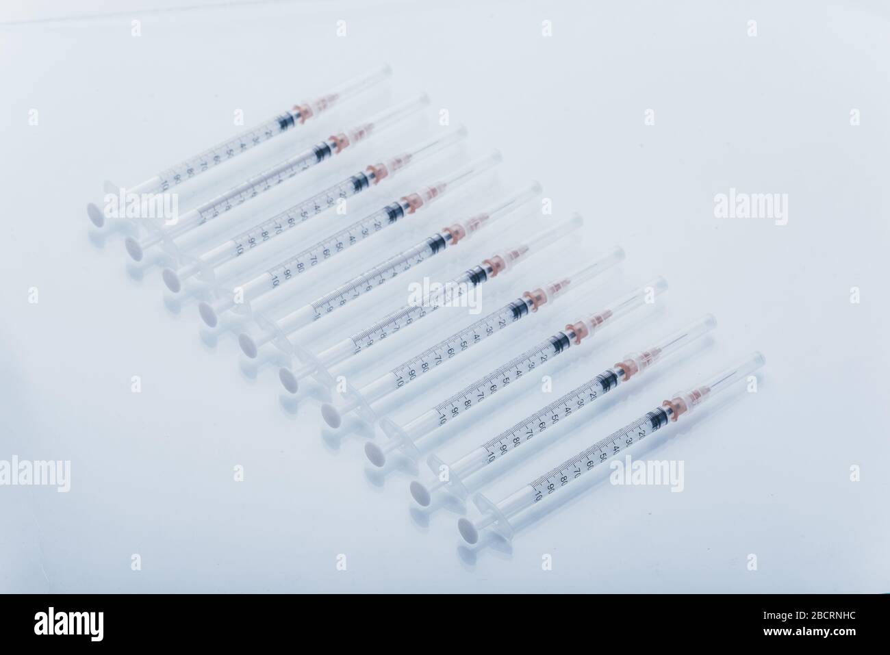 Medicine, Injection, vaccine and disposable syringe isolated, drug ...