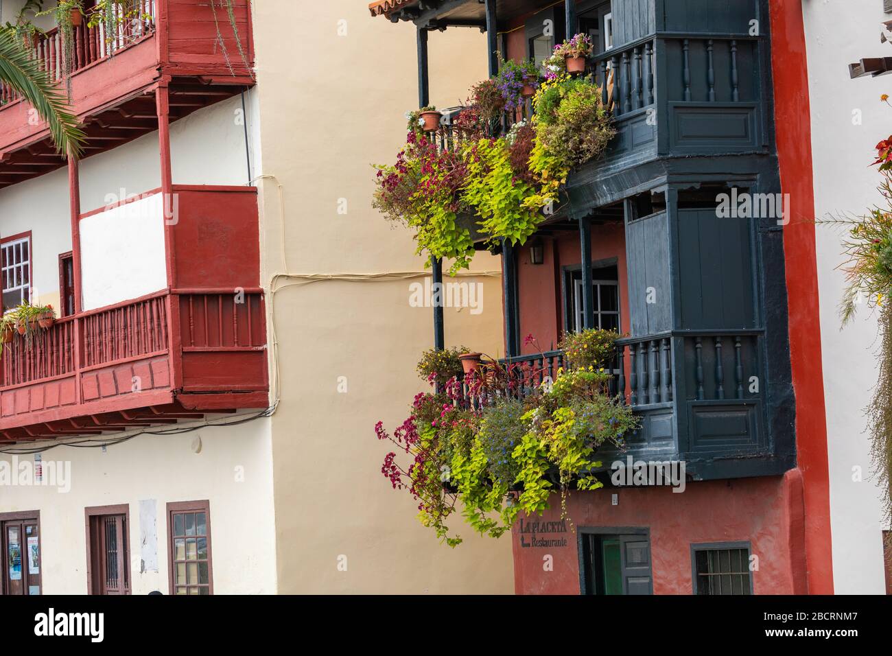 The famous balconies la palma island hi-res stock photography and ...