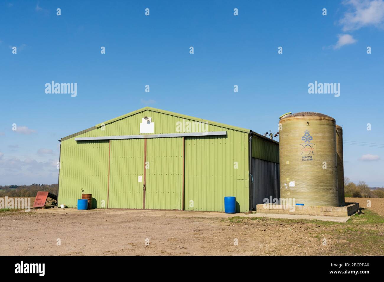 Grain store and silo located in Green Tye, Much Hadham, Hertfordshire ...