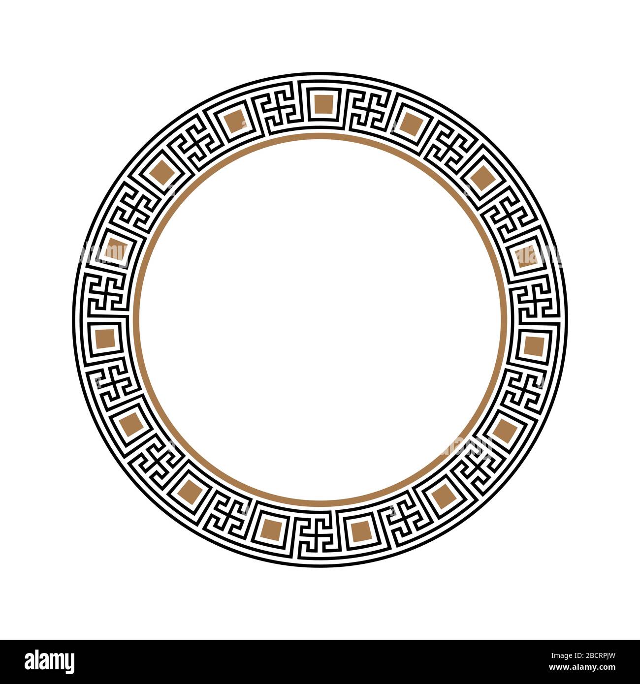 Greek key round frame. Greek border. Vector Stock Vector Image & Art ...