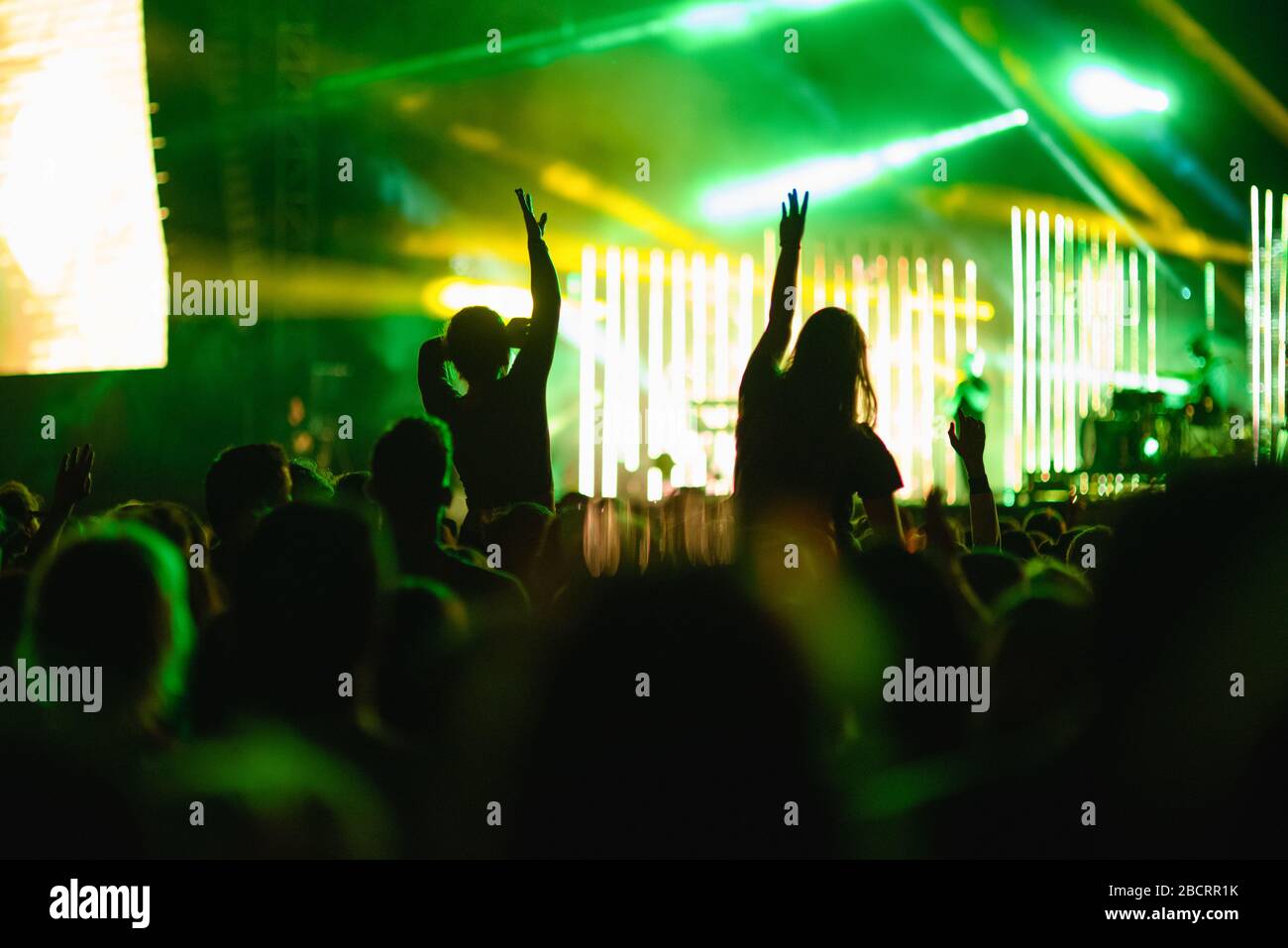 Hands in air night club hi-res stock photography and images - Alamy