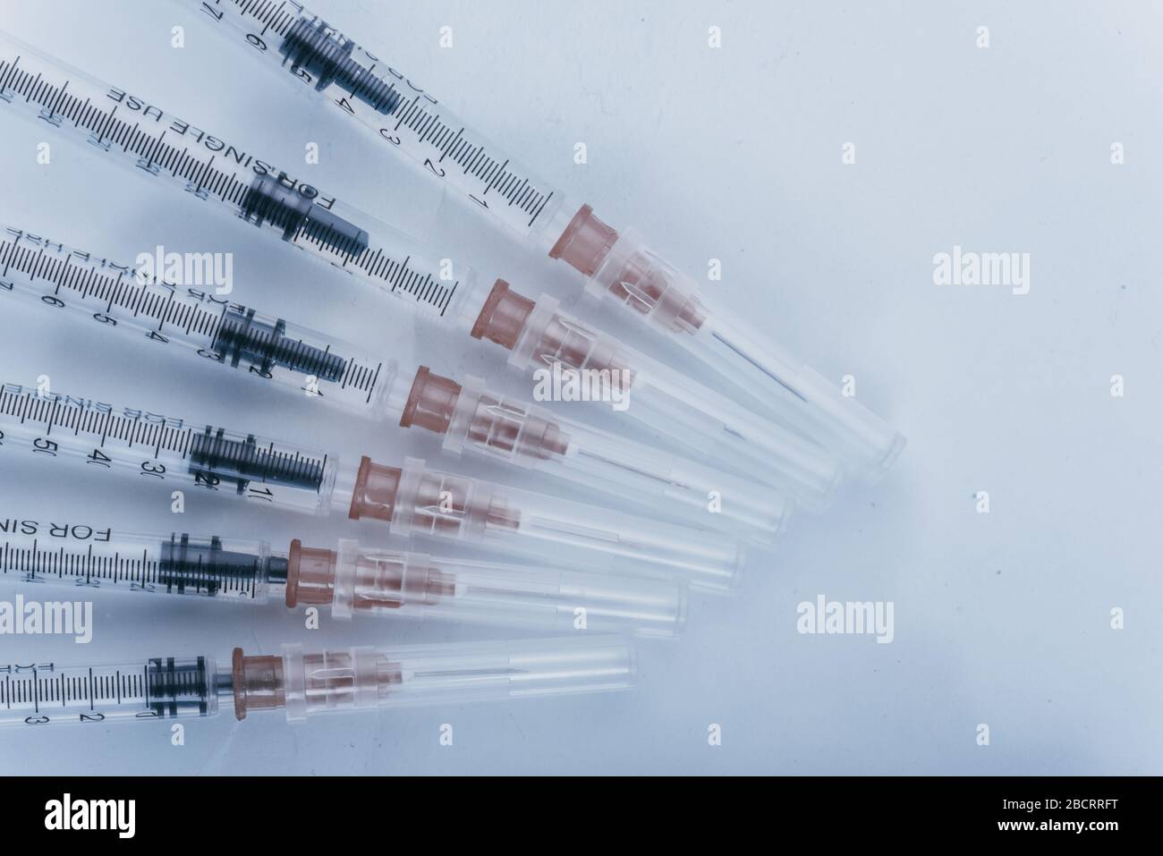 Medicine, Injection, vaccine and disposable syringe isolated, drug ...