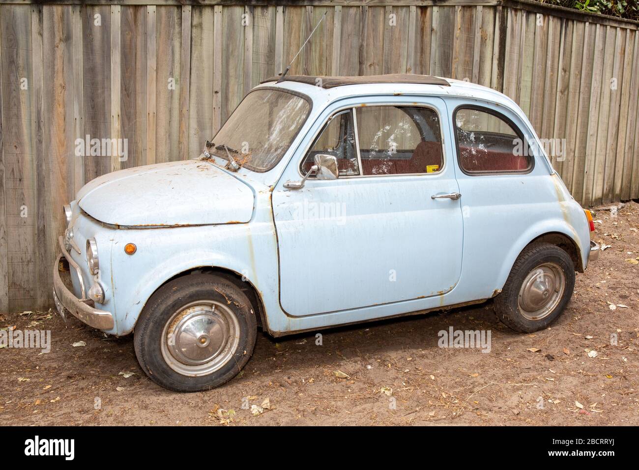 Bordeaux , Aquitaine / France - 03 03 2020 : fiat 500 retro blue ...