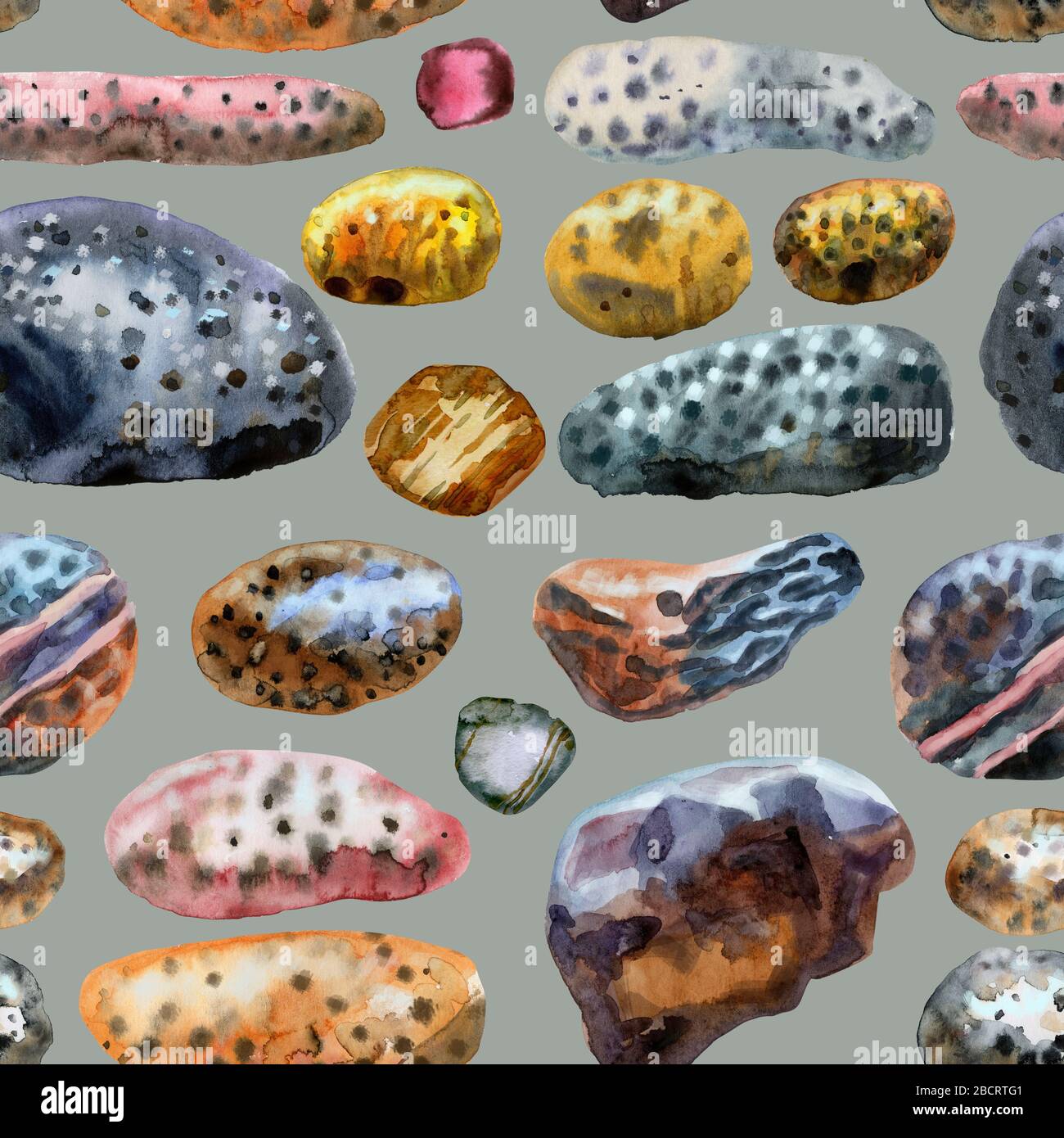 Watercolour pebbles hi-res stock photography and images - Alamy